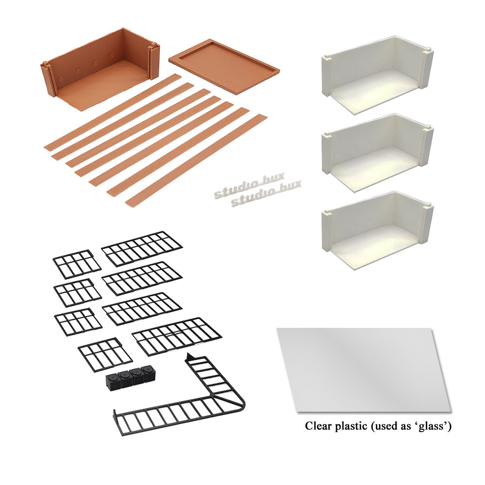 Modern Style 4-Story Office Building Studio Hux – Outland Models