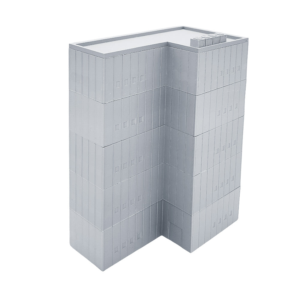 Outland Models Modern 5-story Commercial Building Office(L-shape) 1:6