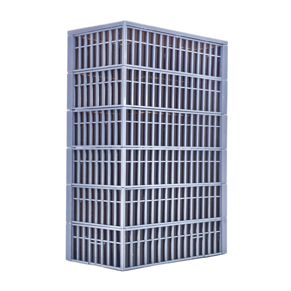 Modern 6-story Commercial Building L-shape Office 1:220 Z Scale ...