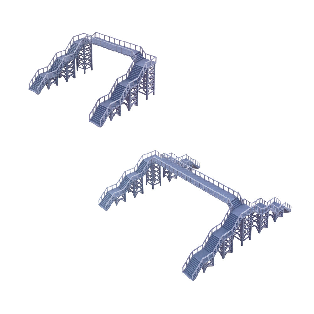 Overhead Footbridge (Standard-2 Stairs/Extended-4 Stairs) N Scale 1:1 ...