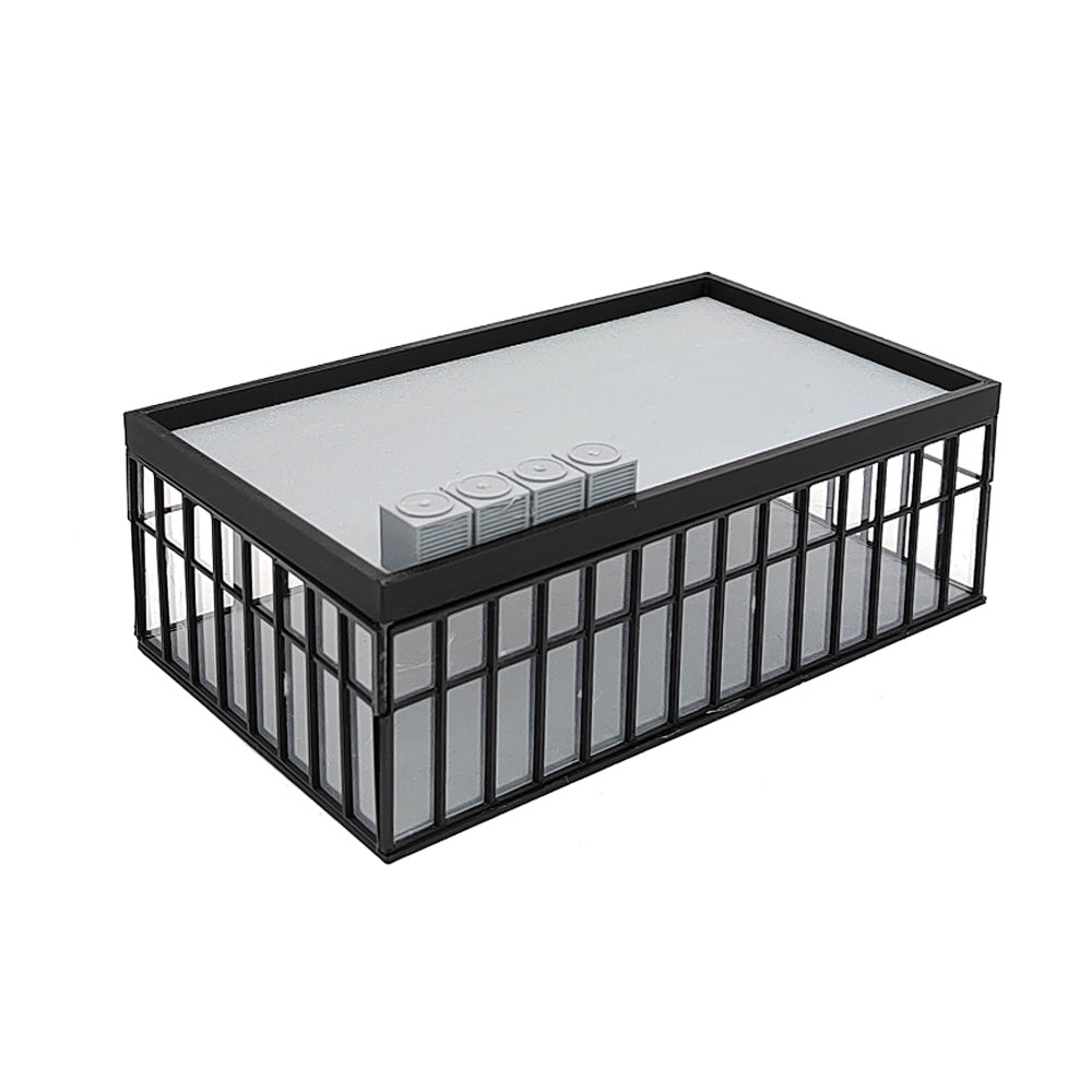 Modern Commercial Box Building Full Glass Stackable – Outland Models