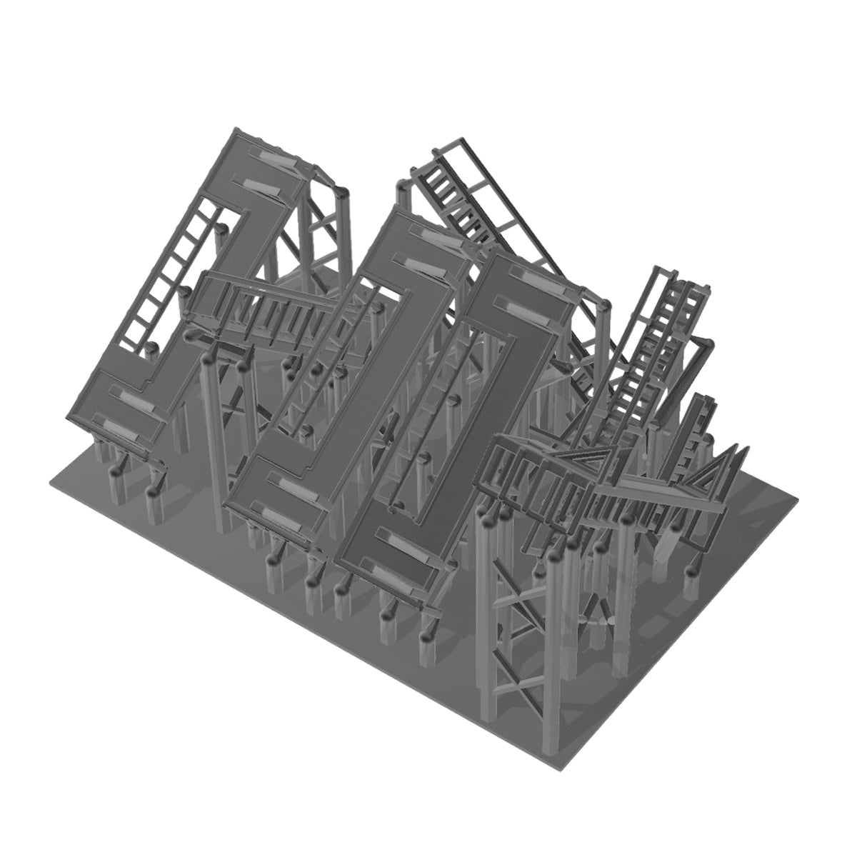 Fire Escape Stairs Set 1:220 Z Scale – Outland Models