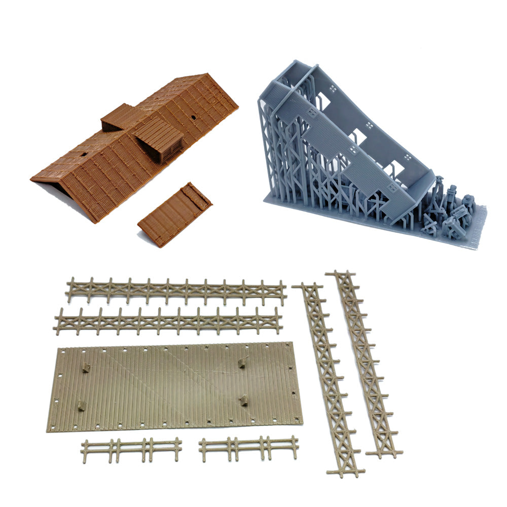 Waterfront / Dockside Warehouse Set 1:160 N Scale – Outland Models