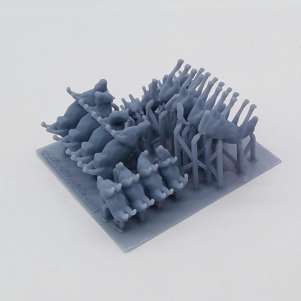 Outland Models Model Railroad Horse Sheep Cow Pig Farm Animal Set HO S