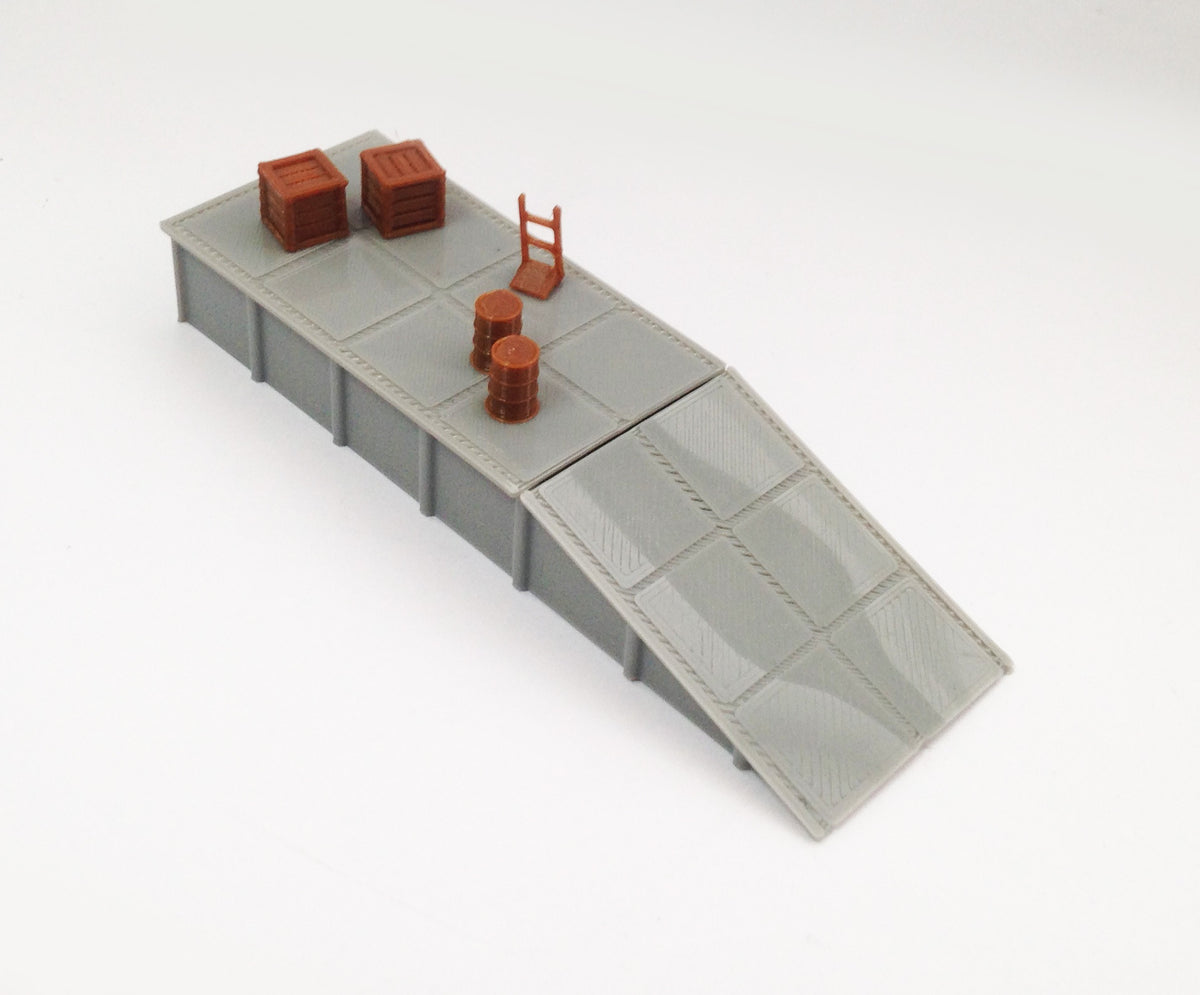 Platform / Loading Dock w Goods HO Scale Outland Models Train Railway