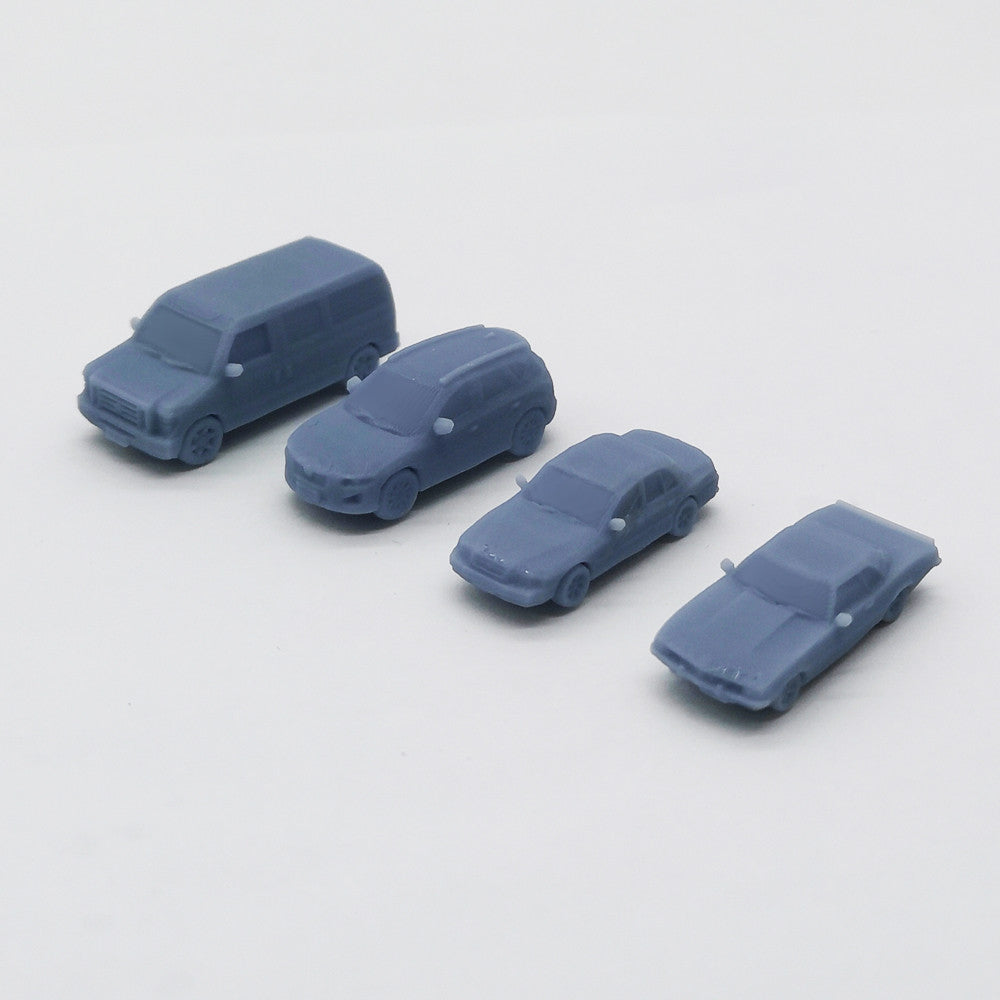 Outland Models Model Railroad Layout Modern Car Set Muscle Sedan SUV V