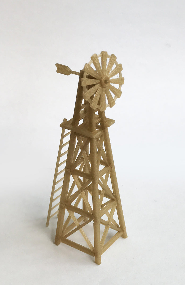 Country Farm Windmill (Gold) HO Scale 1:87 Outland Models Railway Layo