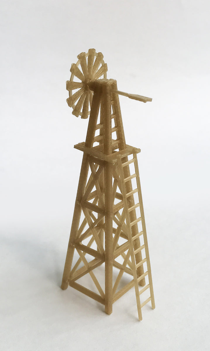 Country Farm Windmill (Gold) HO Scale 1:87 Outland Models Railway Layo