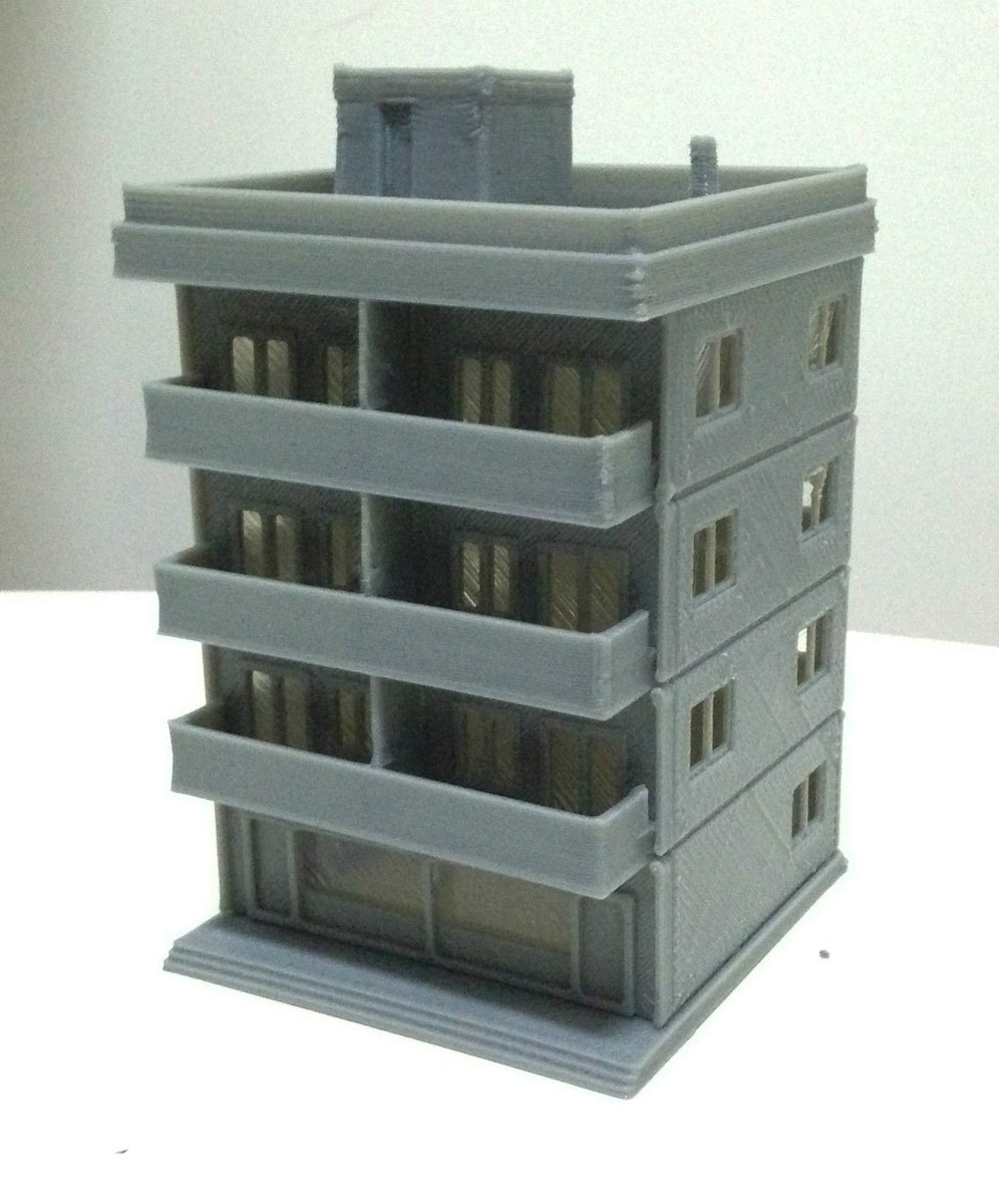 Modern City Building 4 Story Apartment N Scale Outland Models Railway