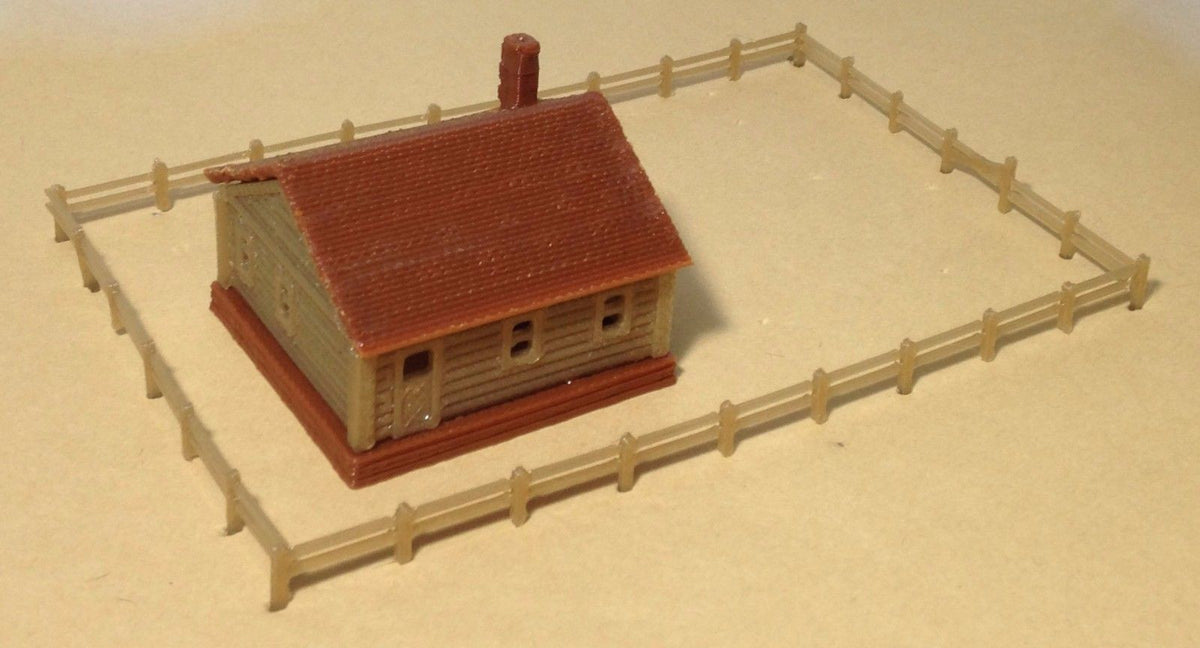 Country Cottage House with Fencings N Scale Outland Models Train Railw