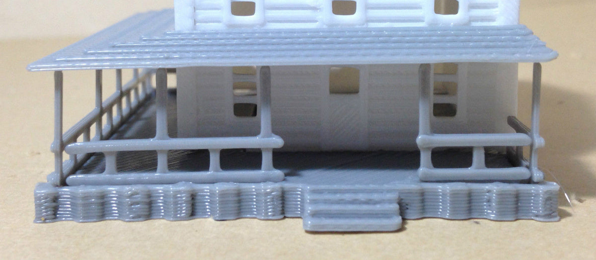 Country 2-Story House White N Scale 1:160 Outland Models Train Railway