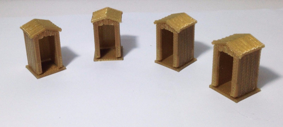 Countryside / Trackside Shed x4 HO OO Scale Outland Models Train Railw