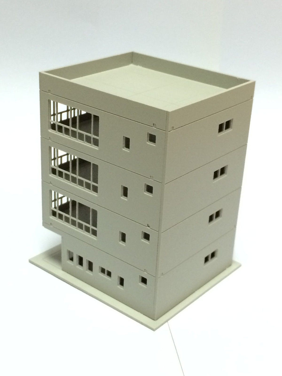 Modern 4-Story Office Building Unpainted N Scale 1:160 Outland Models