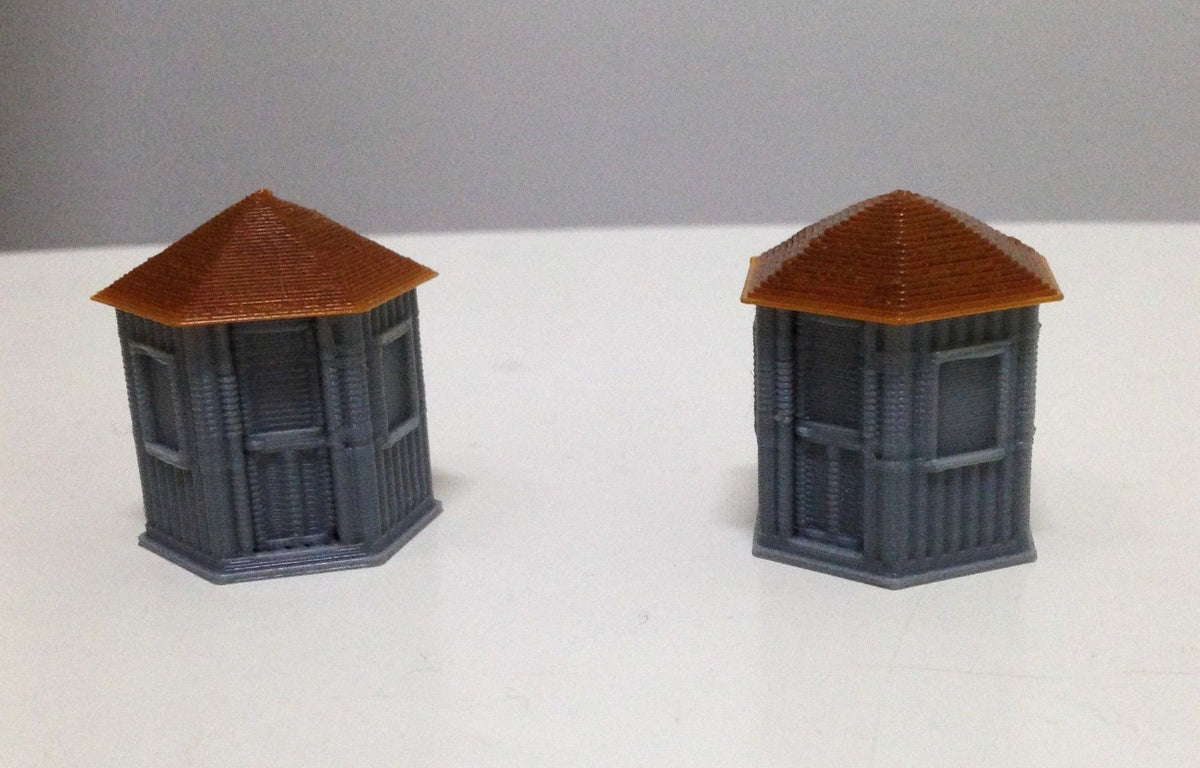 Train Station Stand Alone Ticket Booth x2 HO OO Scale Outland Models R
