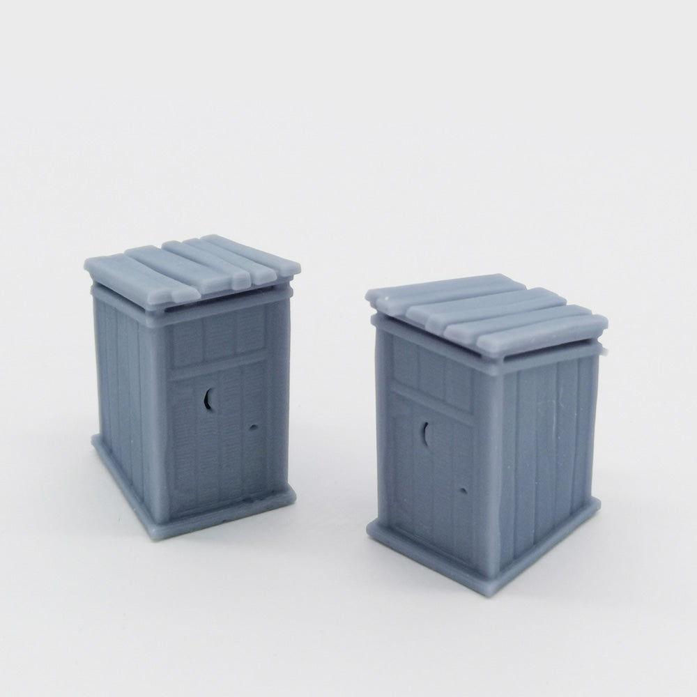 Western Country Accessory Outhouse 2 pcs 1:87 HO Scale Outland Models