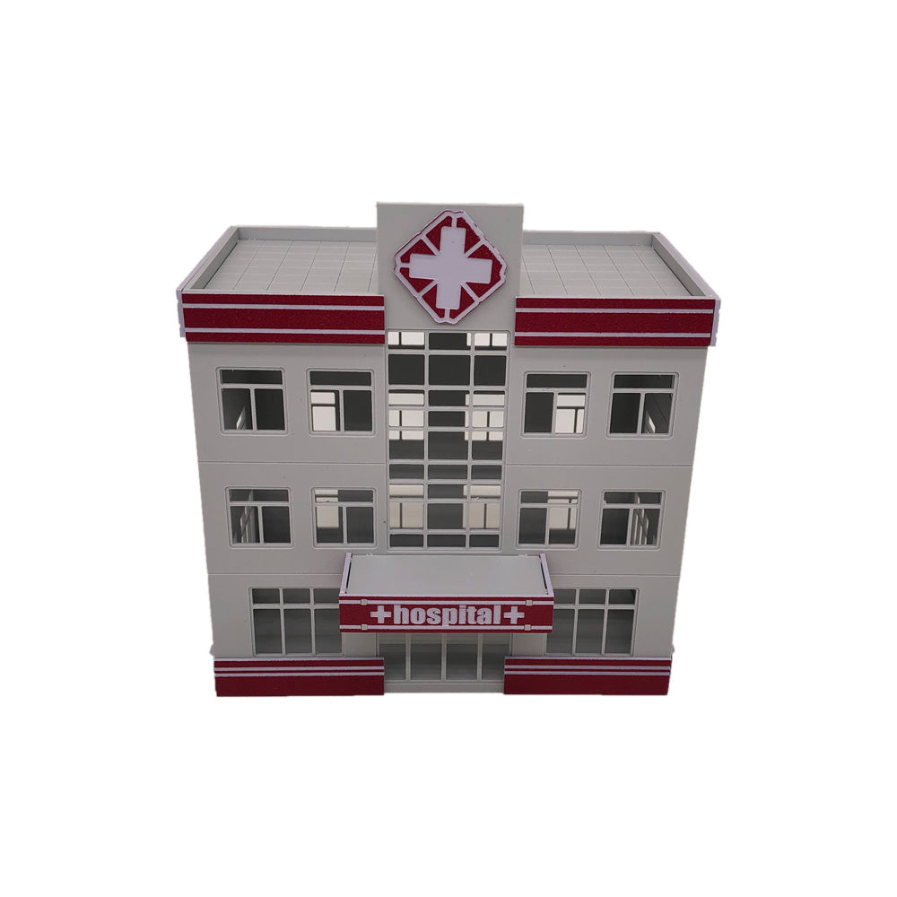 Modern Medical Centre Hospital Building HO Scale – Outland Models