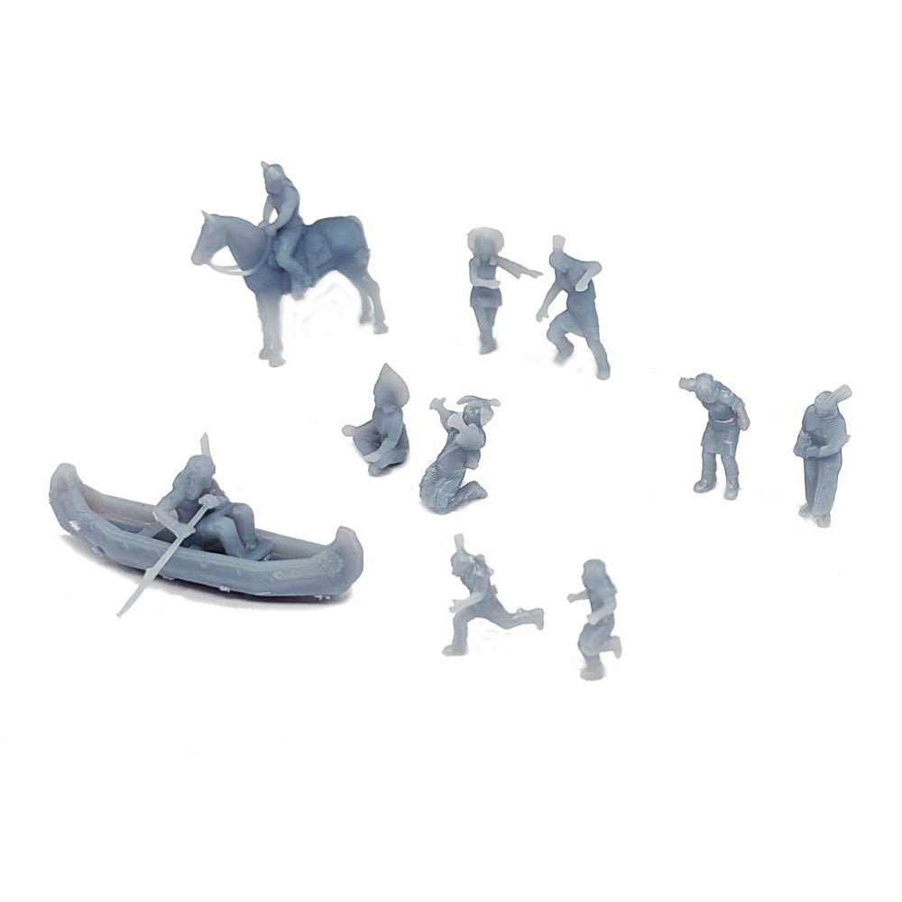 Native American Indian Figure Set(Life) 1:64 S Scale – Outland Models