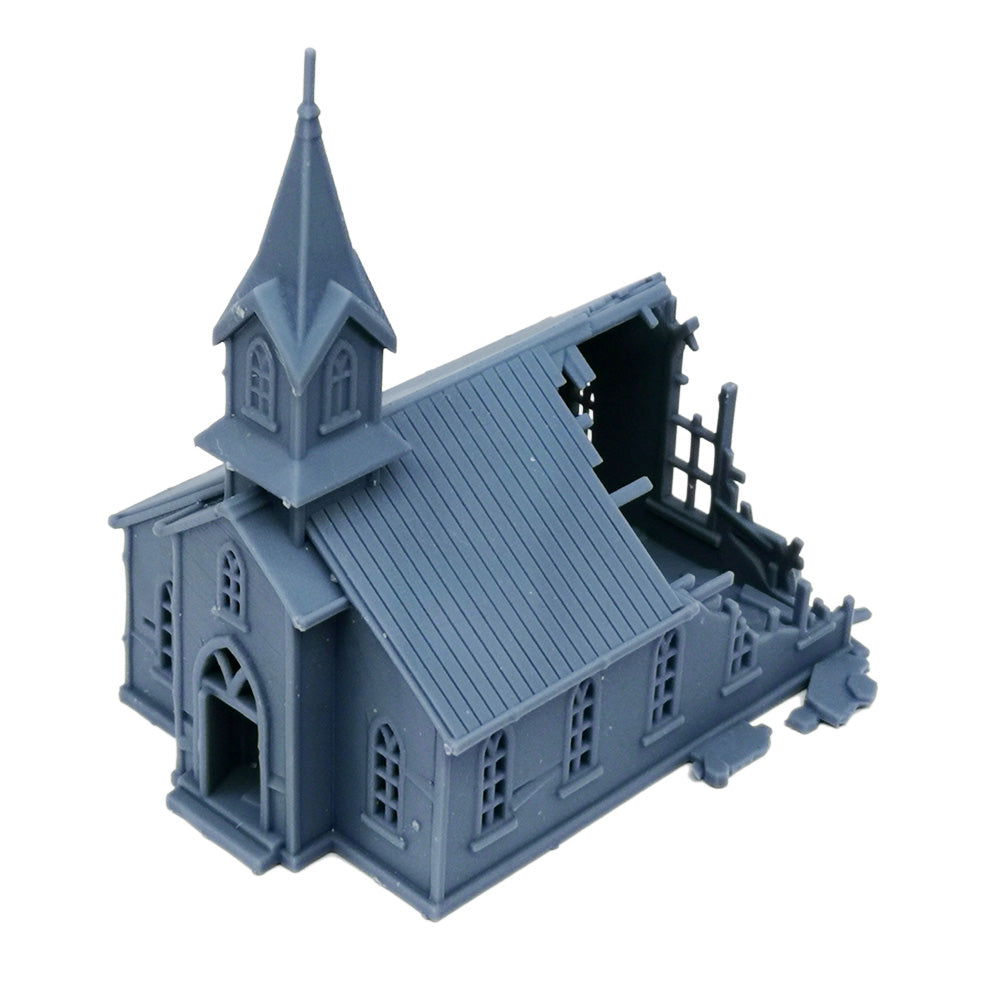 Damaged Church 1:220 Z Scale – Outland Models