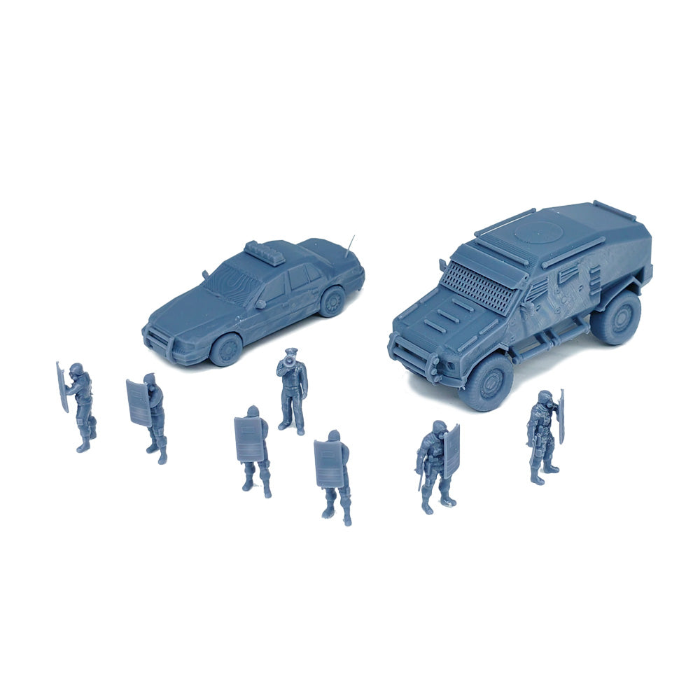 Riot Police Vehicle and Figure Series HO Scale/1:87 – Outland Models