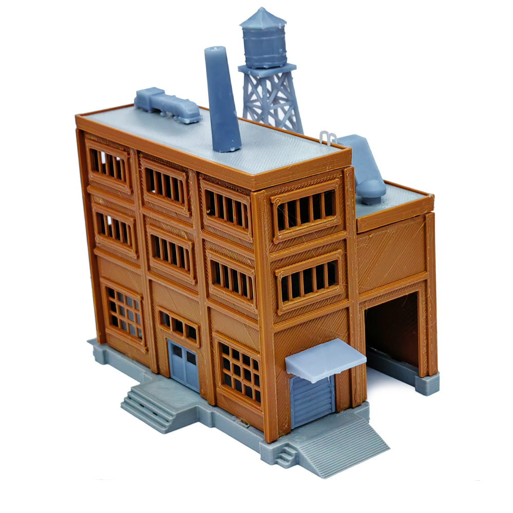Large Factory with Loading Dock Z Scale 1:220 – Outland Models