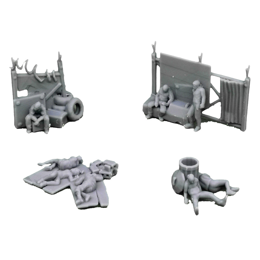 Homeless People Figure Set 1:87 HO Scale – Outland Models
